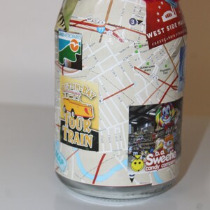 Map Art, City Map, Storage Jar, Recycled Jar, Repurposed Jar, Travelers ...