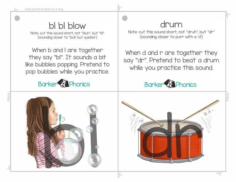 Blends and Digraphs Phonics Flashcards– Intro Set - Integrated Pictures ...