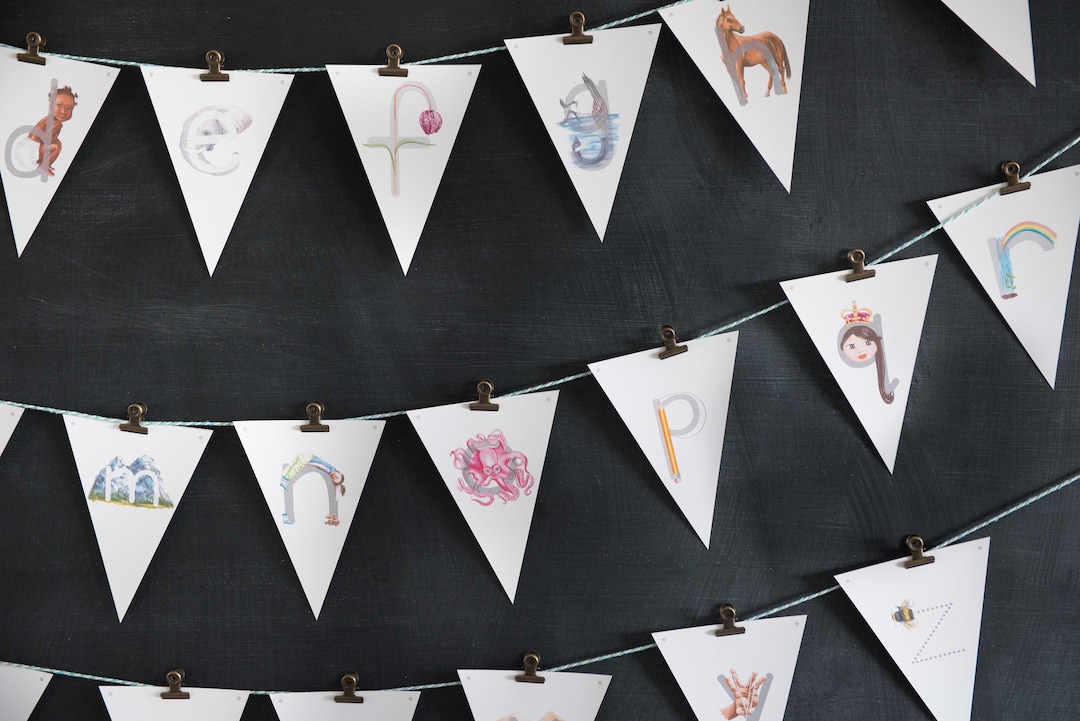 Phonics Alphabet Banner, Visual Learning, Homeschool Decor (printable ...