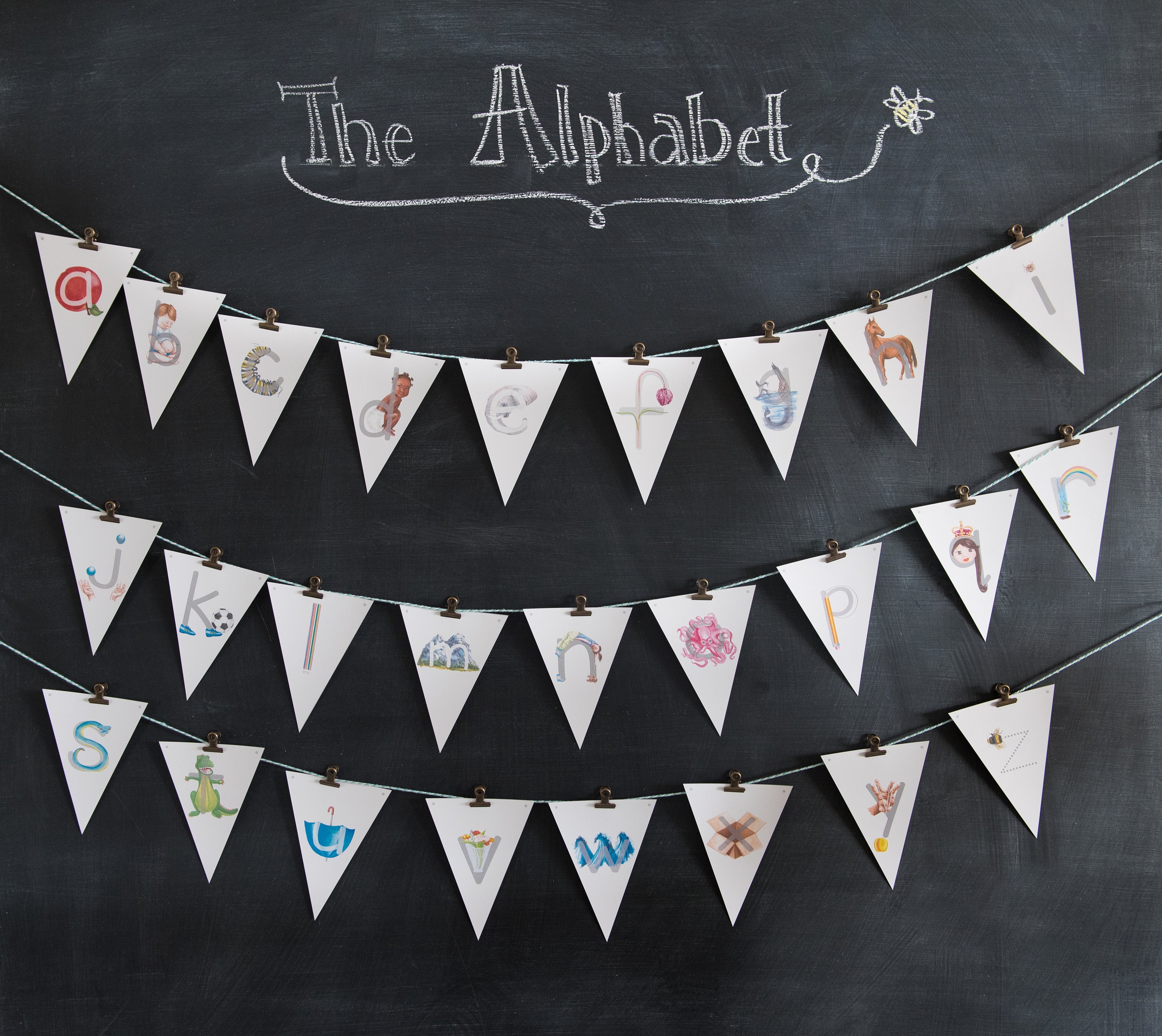 Phonics Alphabet Banner, Visual Learning, Homeschool Decor (printable ...