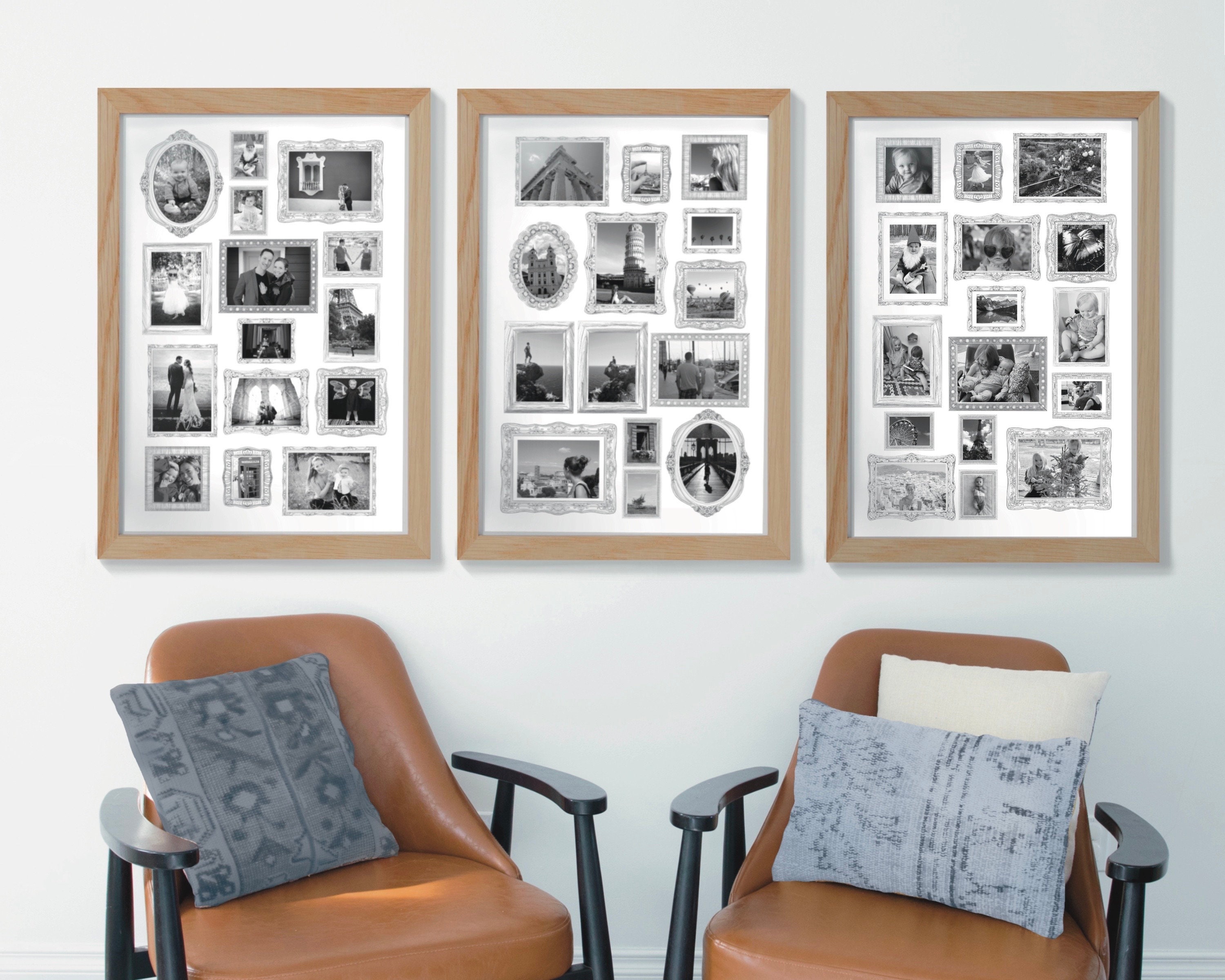 Printable Photo Frames Gallery - Black - Etsy