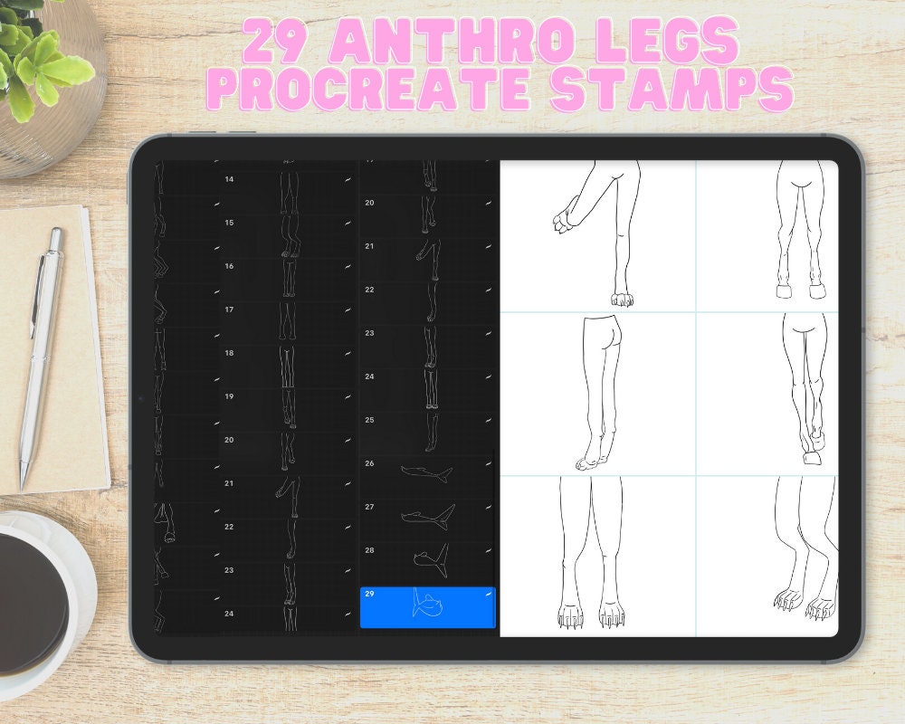 29 Anthro Legs Procreate Stamps - Etsy