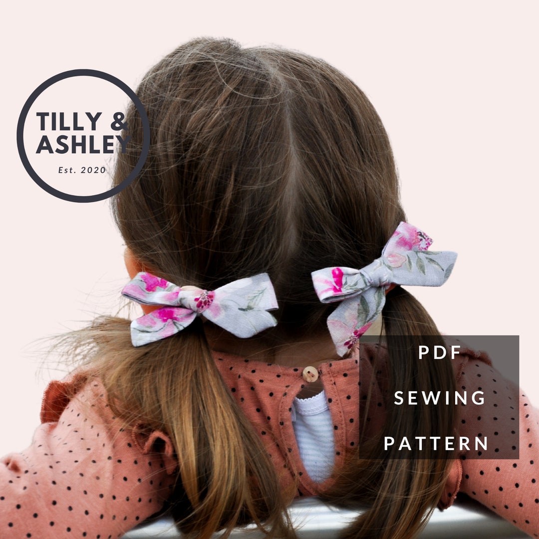 Pigtail Hair Bow Sewing PDF Pattern, Baby Hair Bow Pattern, Girls Hair ...