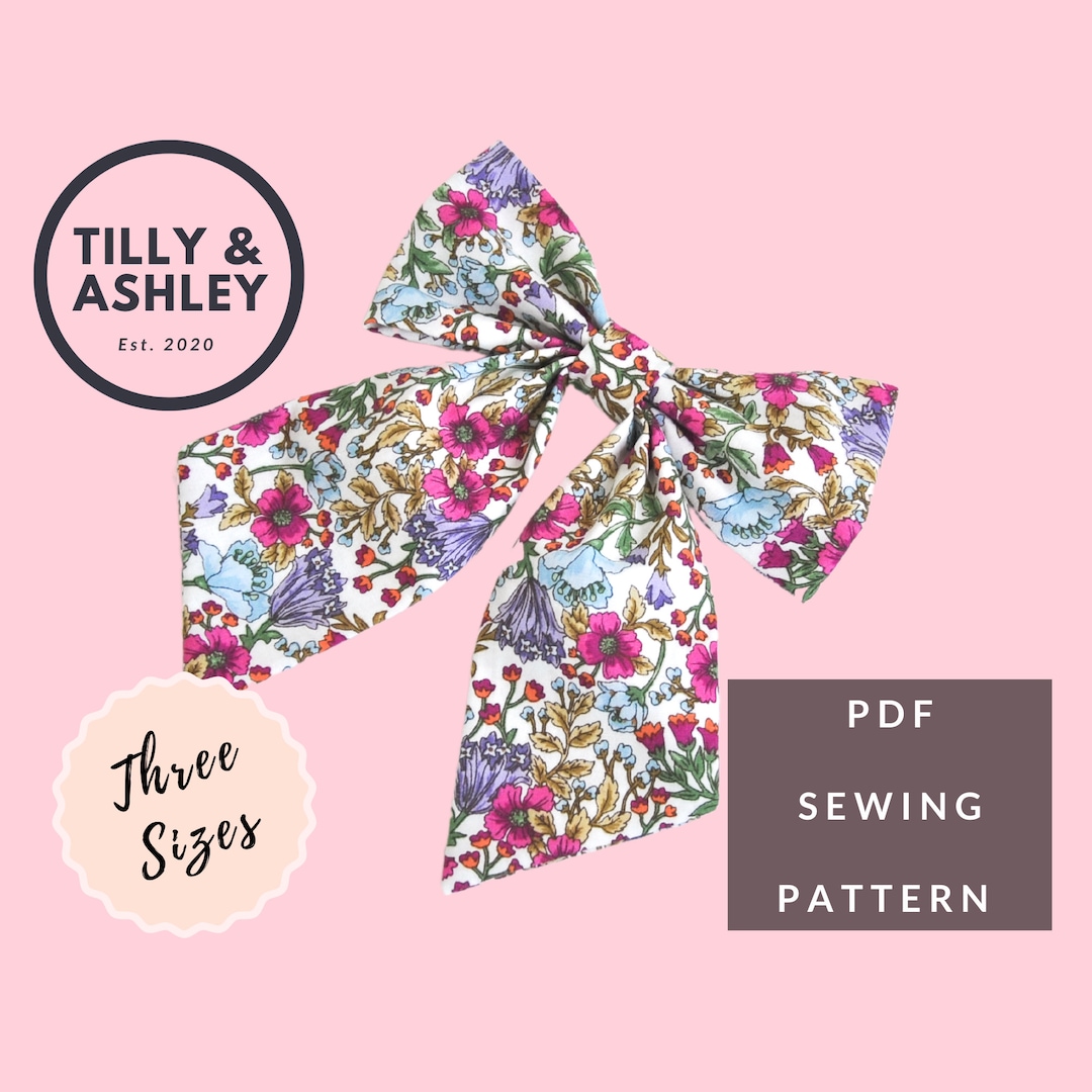 Sailor Bow Sewing Pattern, Hair Bow Pdf Sewing Template, Sailor Hair ...