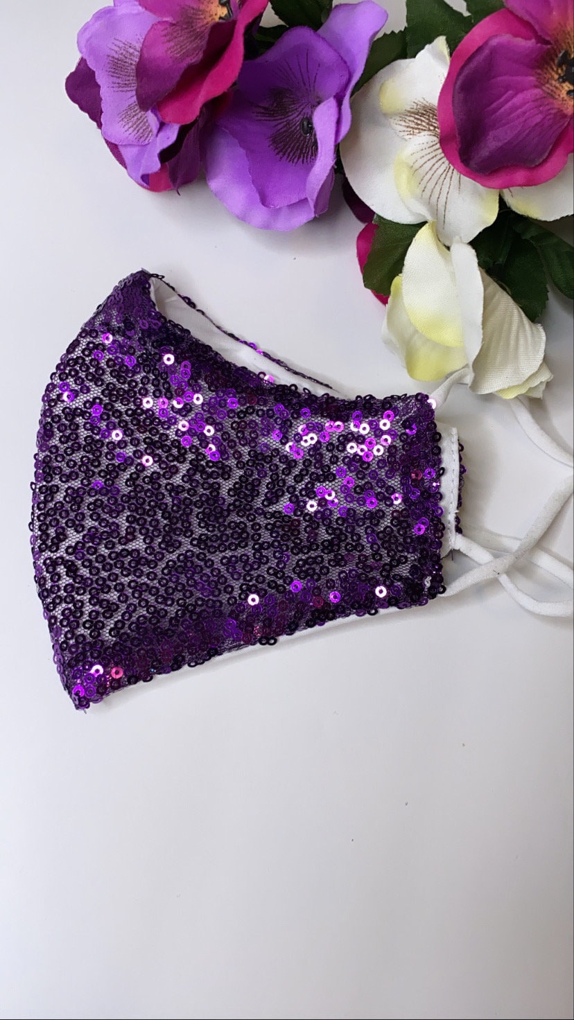 Sequin Face Mask - Etsy