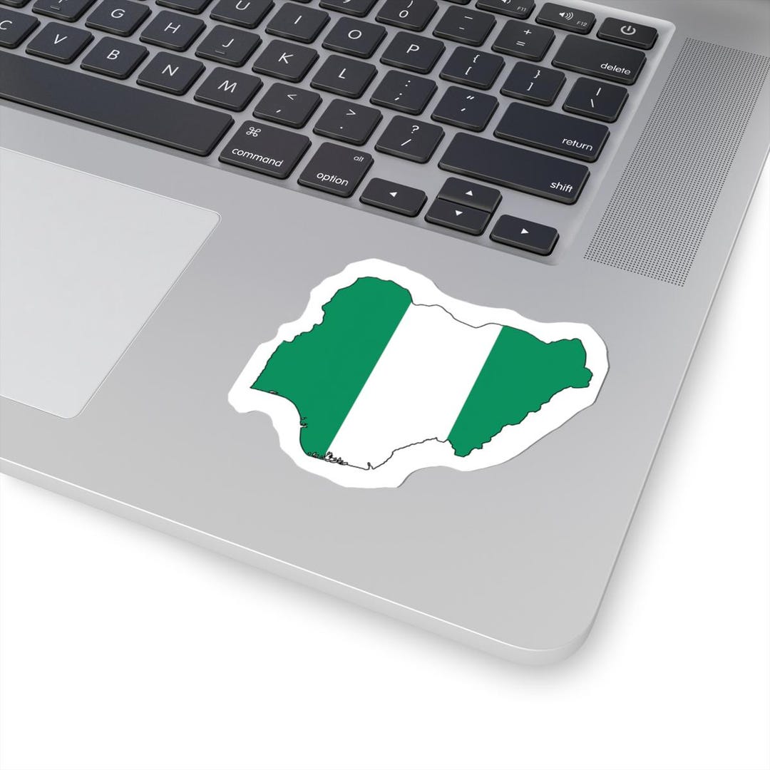 Nigerian Outline Flag Sticker, Vinyl Decal for Laptop Car, African ...