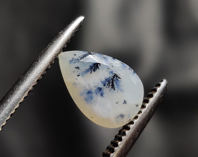 Rare Dendritic Agate Faceted Cut Gemstone, Top Grade Quality of Pear ...