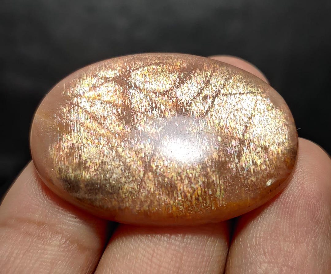 Rainbow Lattice Sunstone(cross Pattern) Smooth Cabochon,amaze Quality ...