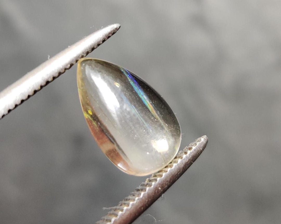 Rare Rainbow Scapolite Smooth Cabochon, Top Grade Quality of Pear Shape ...