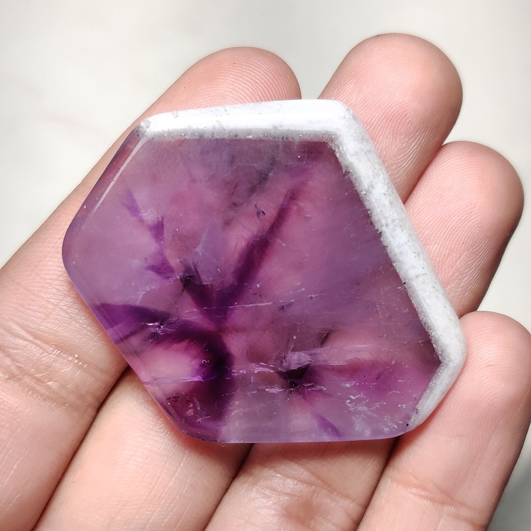 Natural Trapiche Star Amethyst Smooth Cabochon, Splendid Quality of ...