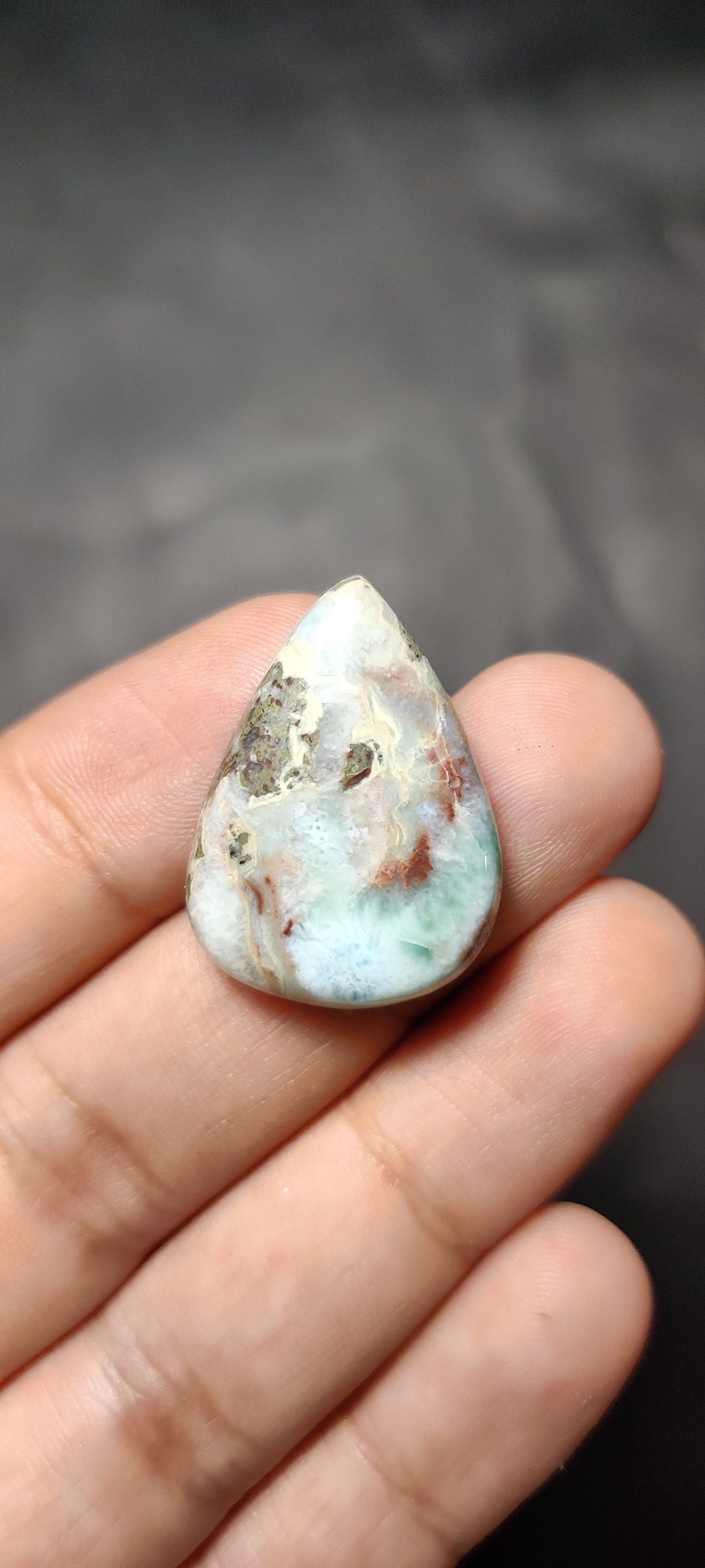 Natural Red Larimar rare Smooth Gemstone Top Grade Quality - Etsy