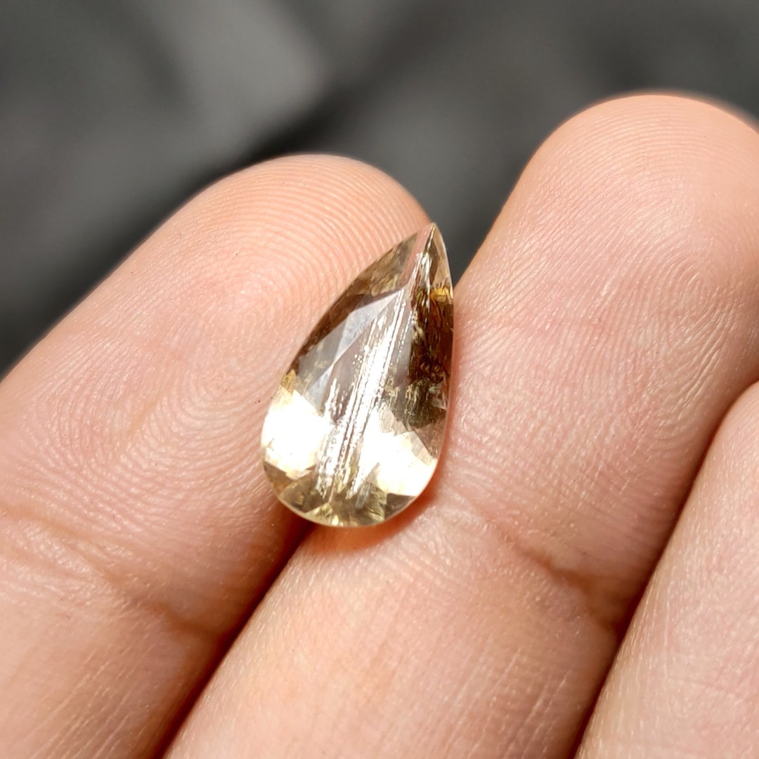 Rainbow Scapolite Faceted Gemstone Top Grade Quality of Pear - Etsy