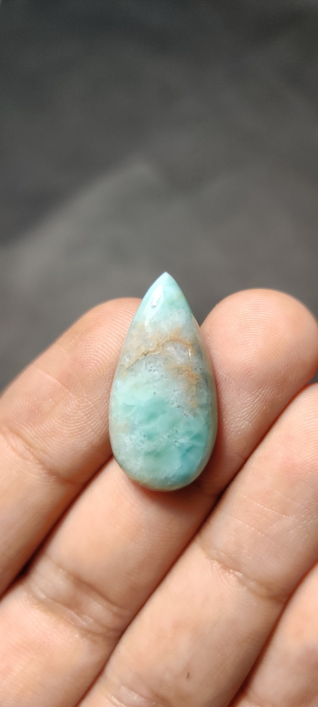 Natural Red Larimar rare Smooth Gemstone, Top Grade Quality of Pear ...