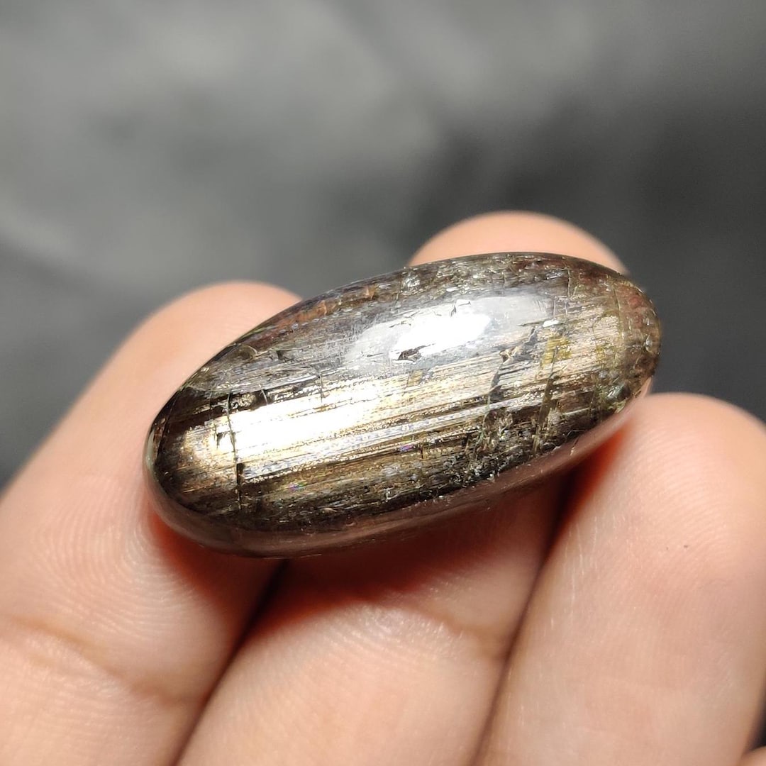 Rare Jumbo Rainbow Scapolite Smooth Cabochon, Top Grade Quality of Oval ...