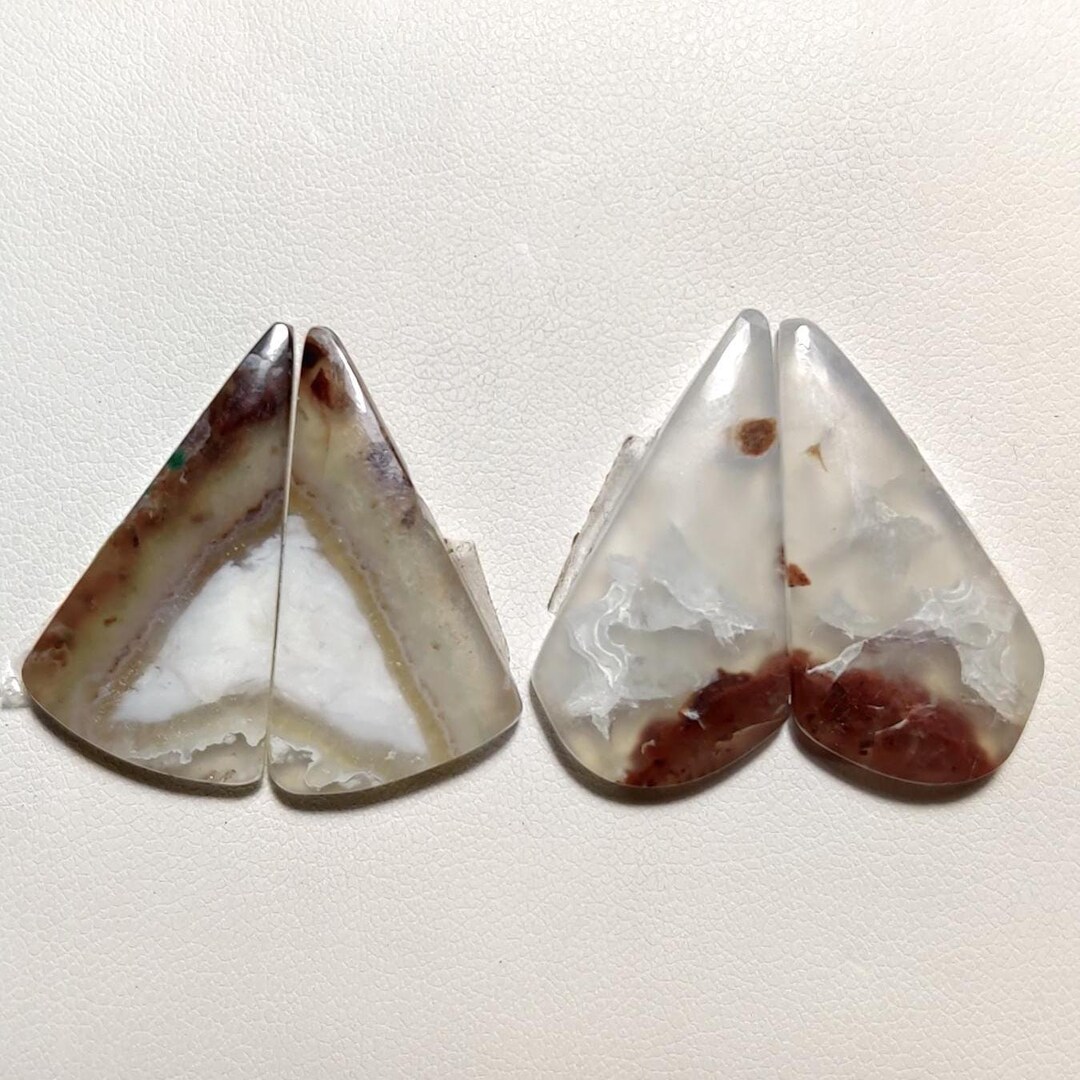 Native Boulder Chrysoprase Cabochons, Fancy Shape Jewelry Making (4 ...