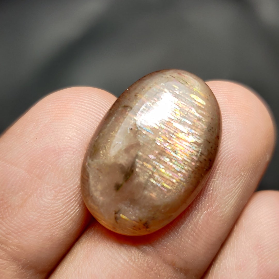 Rainbow Lattice Sunstone(cross Pattern) Smooth Cabochon,amaze Quality ...