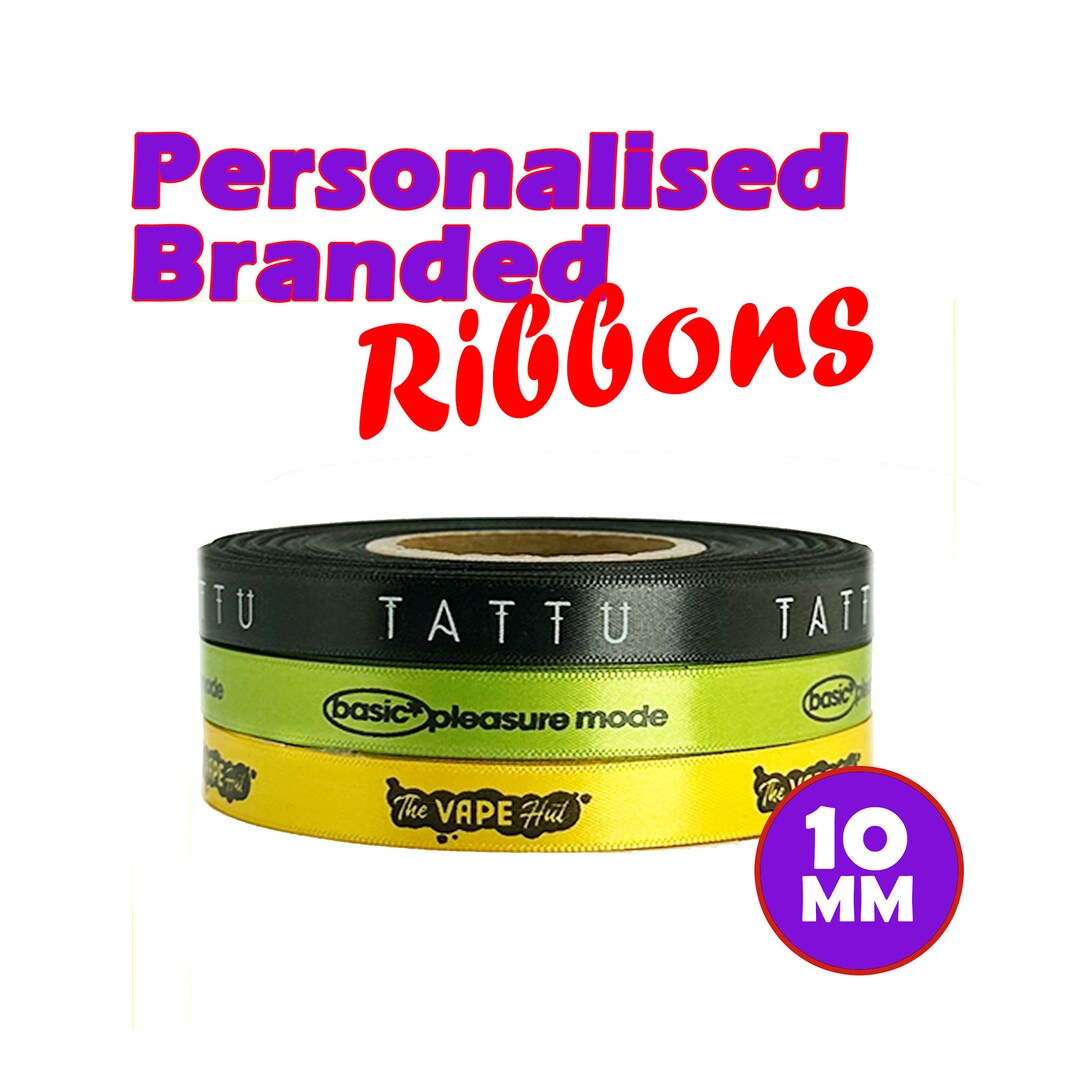 Personalised Branded Ribbon 10mm, Logo Ribbon, Perfect for Corporate ...