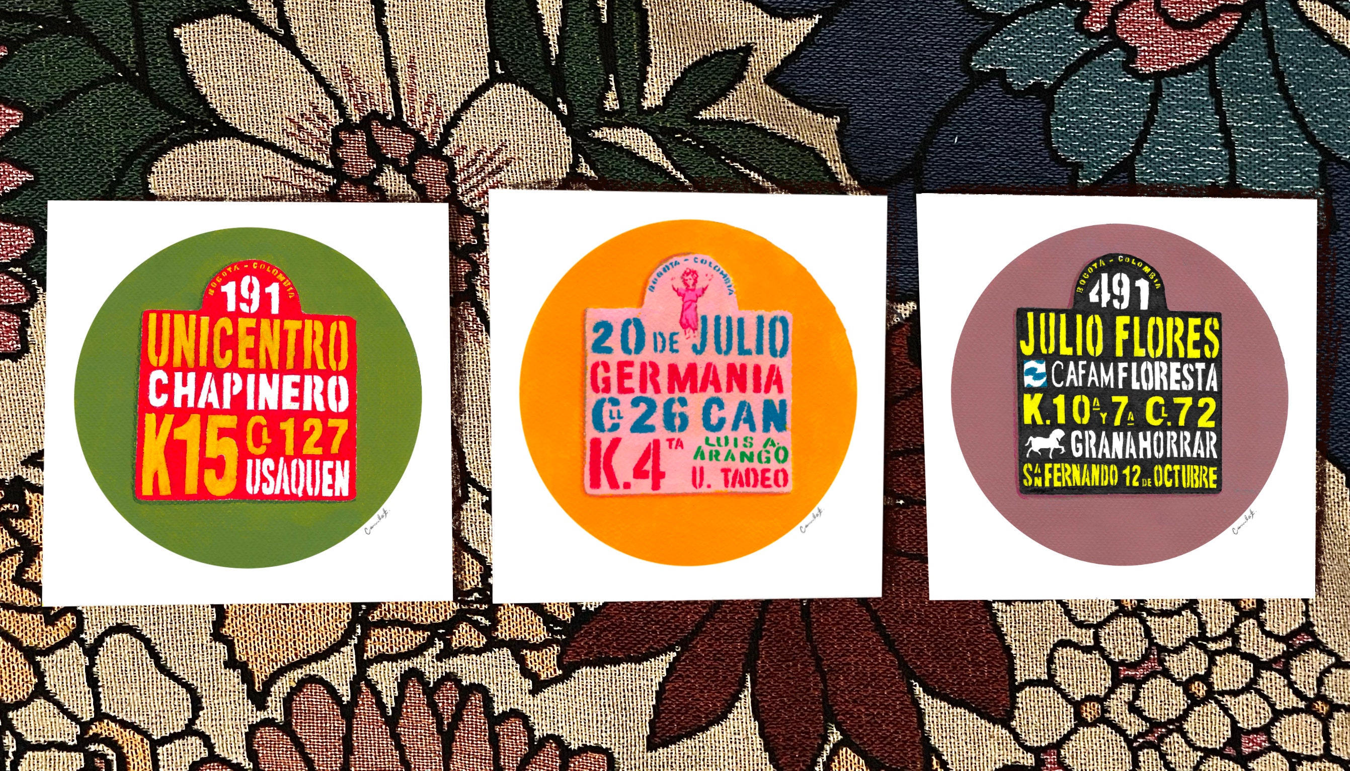 Colombian Bus Sign Art Print unicentro/chapinero by Camila Tellez tabla ...