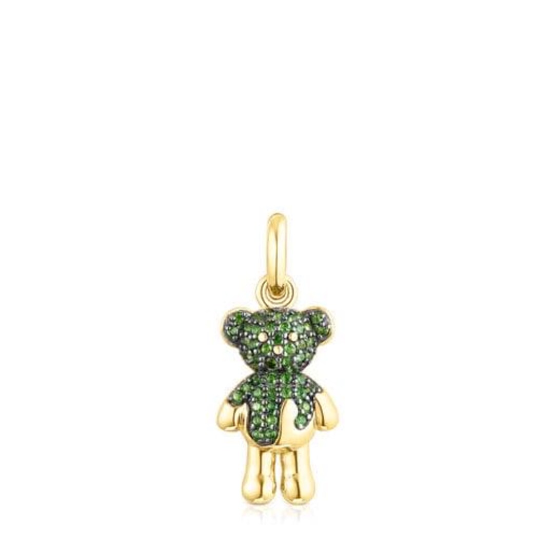 Tous TOUS Bold Bear Pendant in Sterling Silver With Onyx in the Shape ...