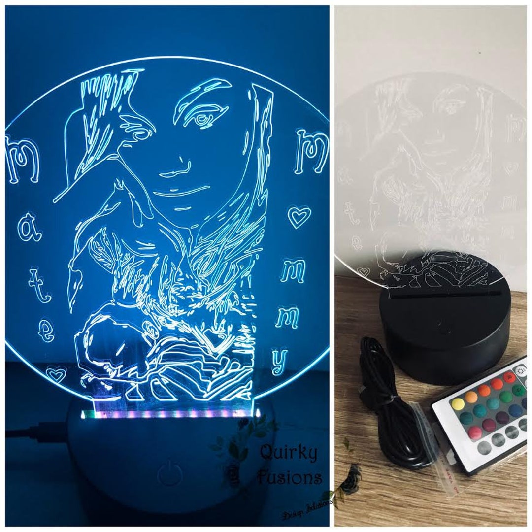 3D Night Lamp/custom LED Portrait/3d Photo Lamp/custom Photo Night ...