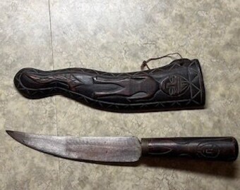 Vintage/antique African Knife With Hand Made Sheath - Etsy