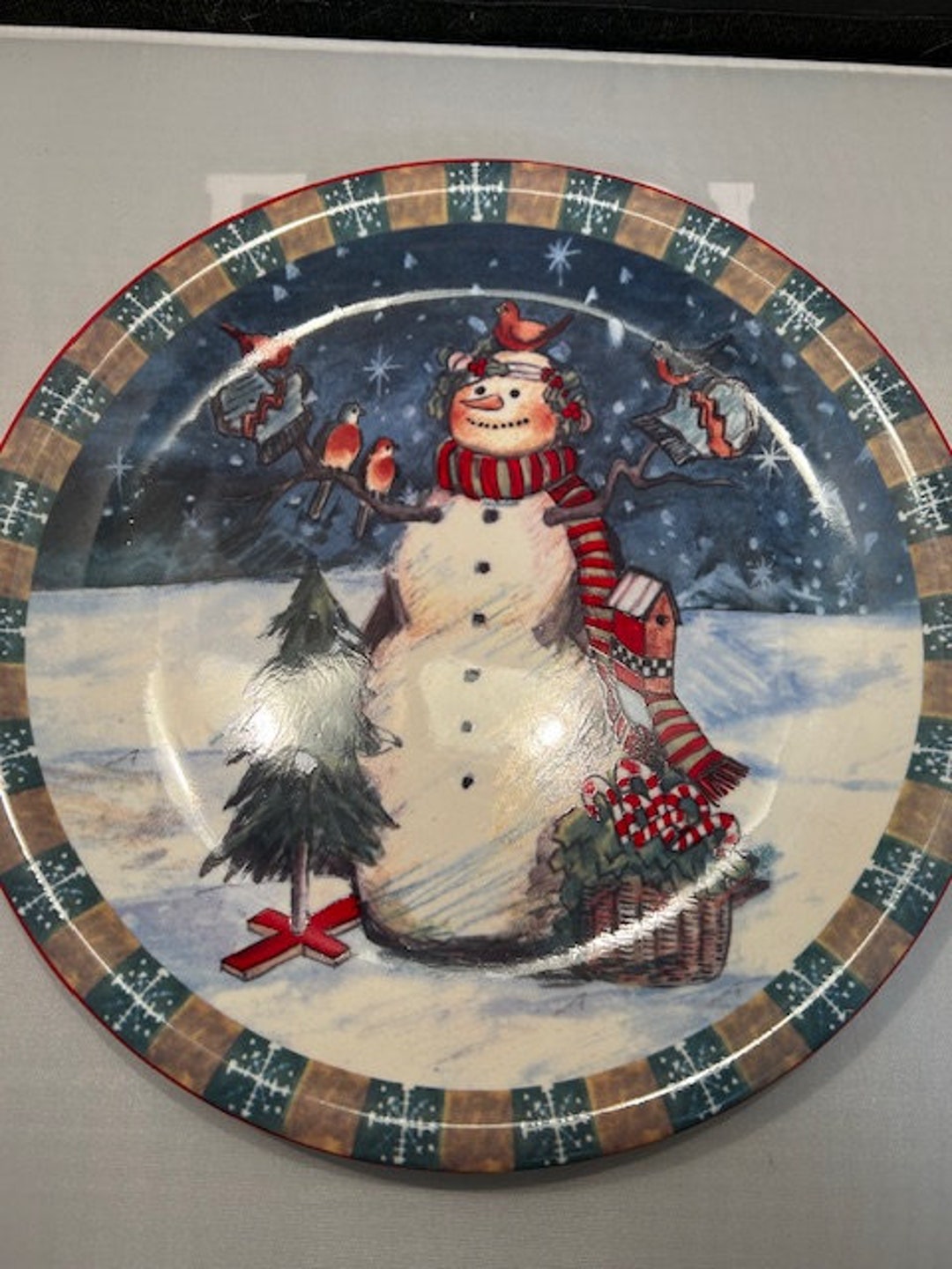 Susan Winget Country Snowman 10 3/8" Dinner Plate by Certified ...