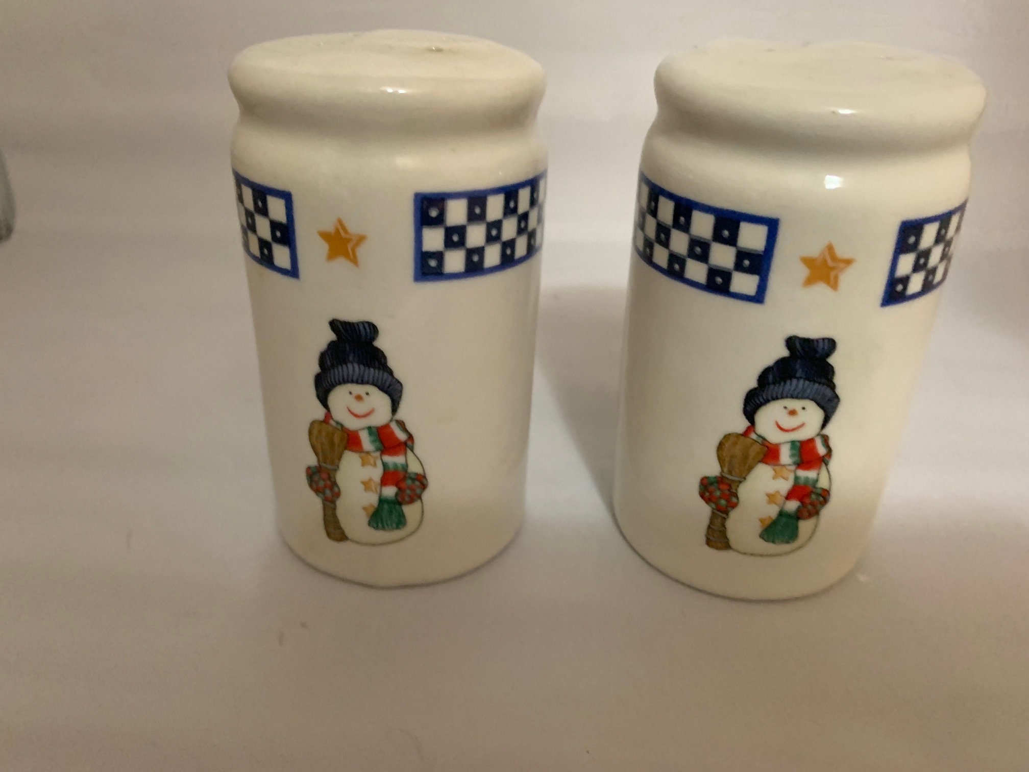 Chequers Home Lifestyles Brand Salt & Pepper Shakers Snowman With ...