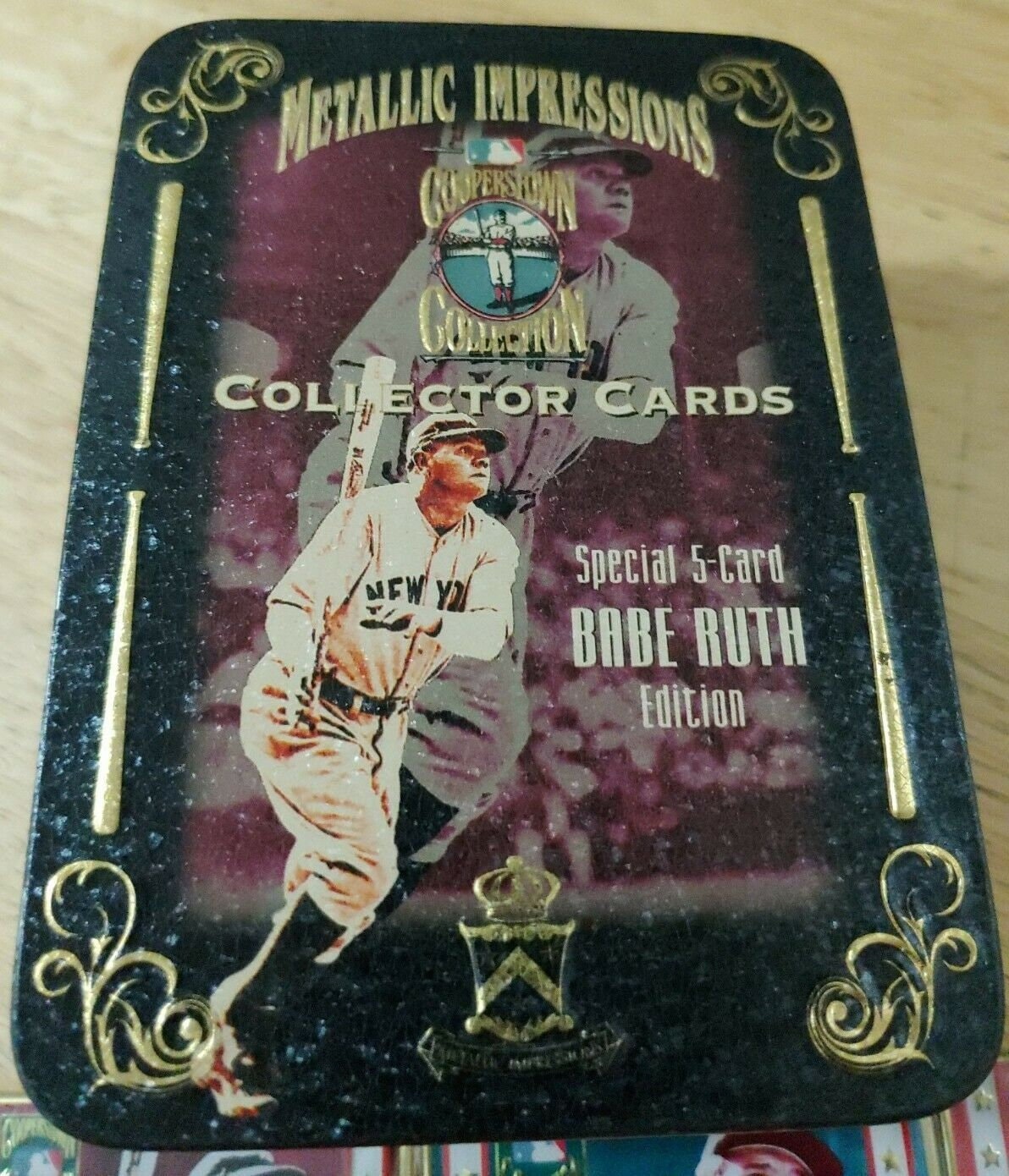 RARE - 1994 Metallic Impressions Cooperstown Collection 5 Card Babe ...