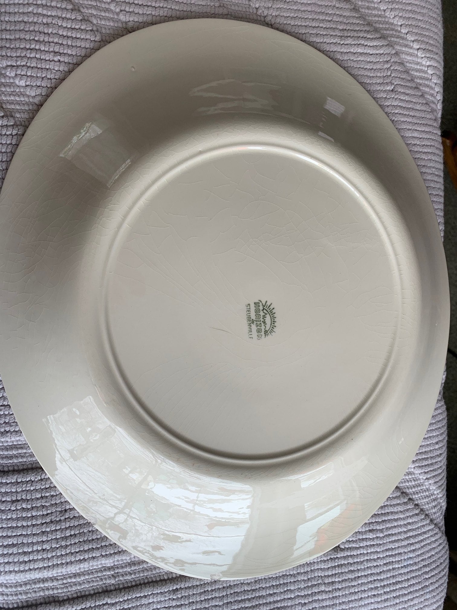 Four Steubenville Pottery Platters sandra & horizon 3032 Pattern Number ...