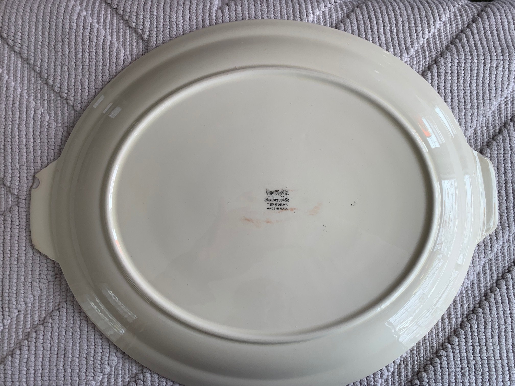 Four Steubenville Pottery Platters sandra & horizon 3032 Pattern Number ...