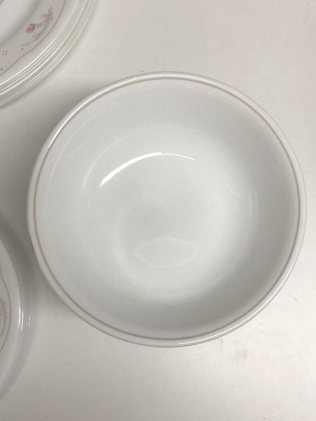 Corelle Rose Sandstone Trellis Calico Rose - 6" Cereal Bowls - Set of 4 ...