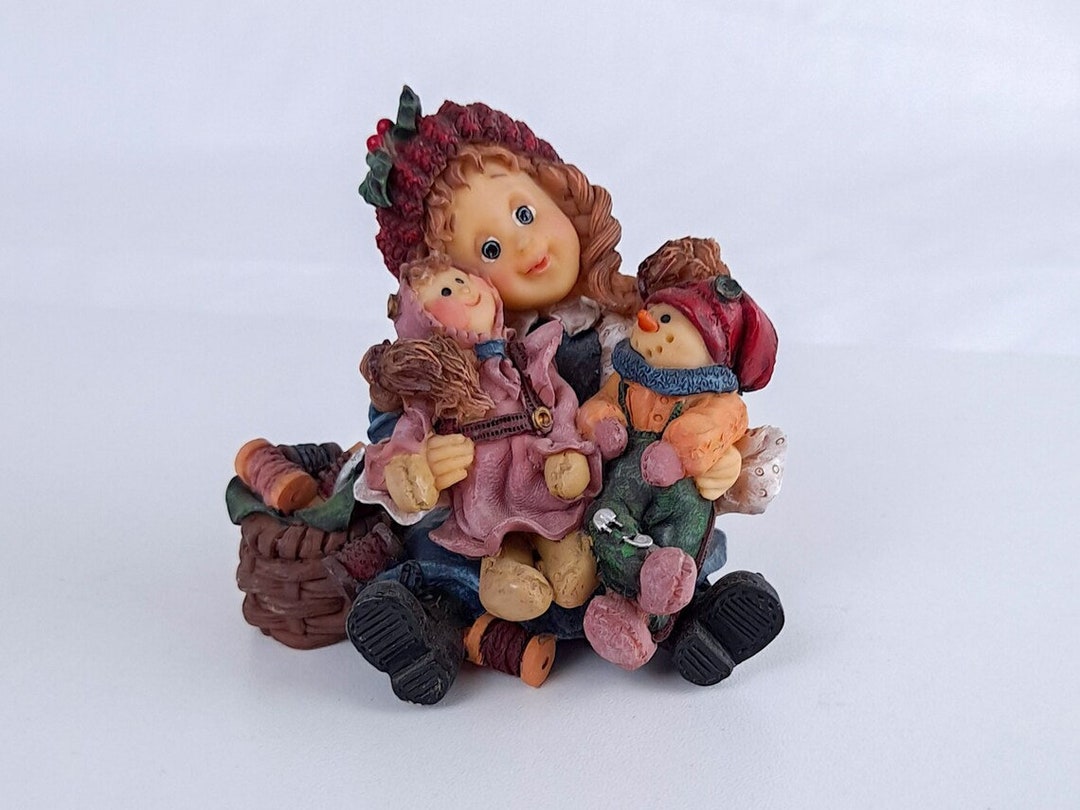 Vintage Vanmark Sweet Cakes Figurine, "christmas Company", Little Girl ...