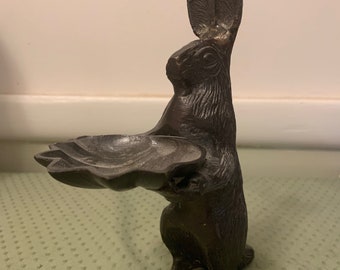 Vintage Cast Iron Bunny - Etsy