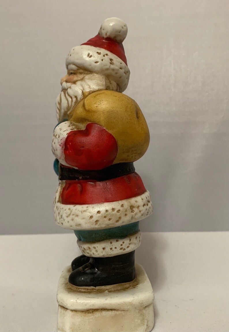 Retro 1950 Santa Ceramic Figurine With Bell and Bag of Toys - Etsy