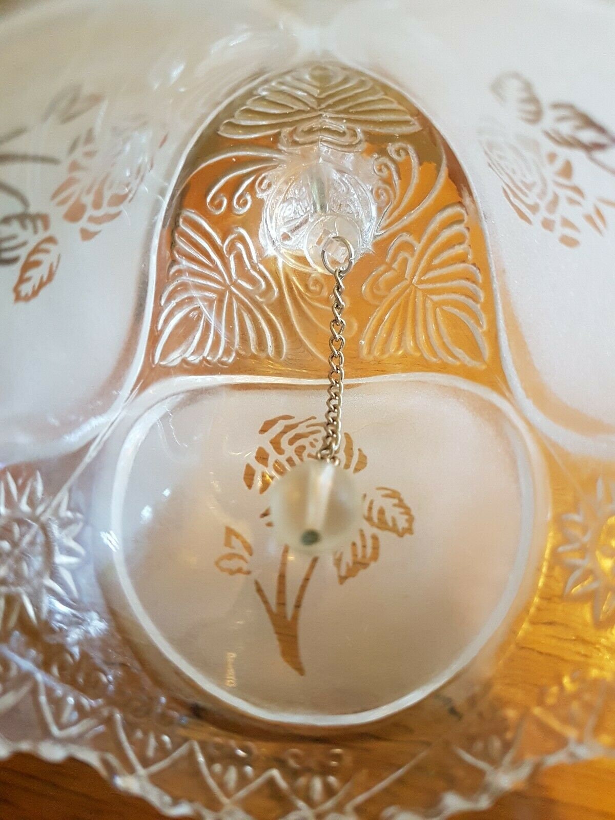 Tall Vintage Crystal Cut Glass With Etched Roses 8 Bell - Etsy