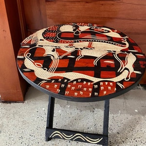 African Wooden Table, Traditional Coffee Table, Hand Carved Wooden ...
