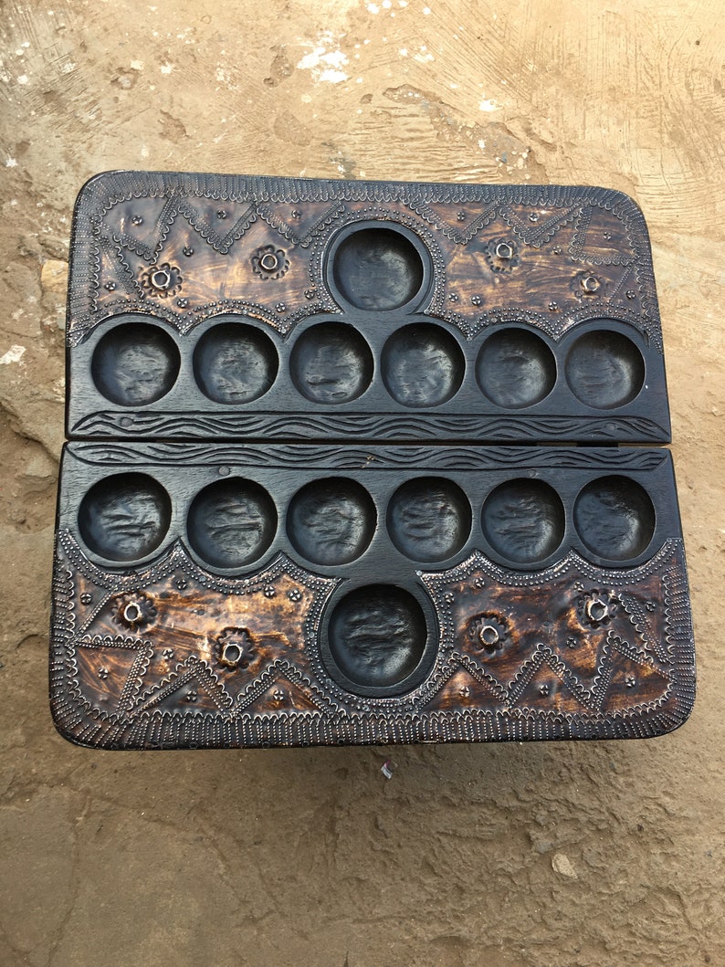 Mancala Board Game Table Mancala Oware Board Game Ghana - Etsy