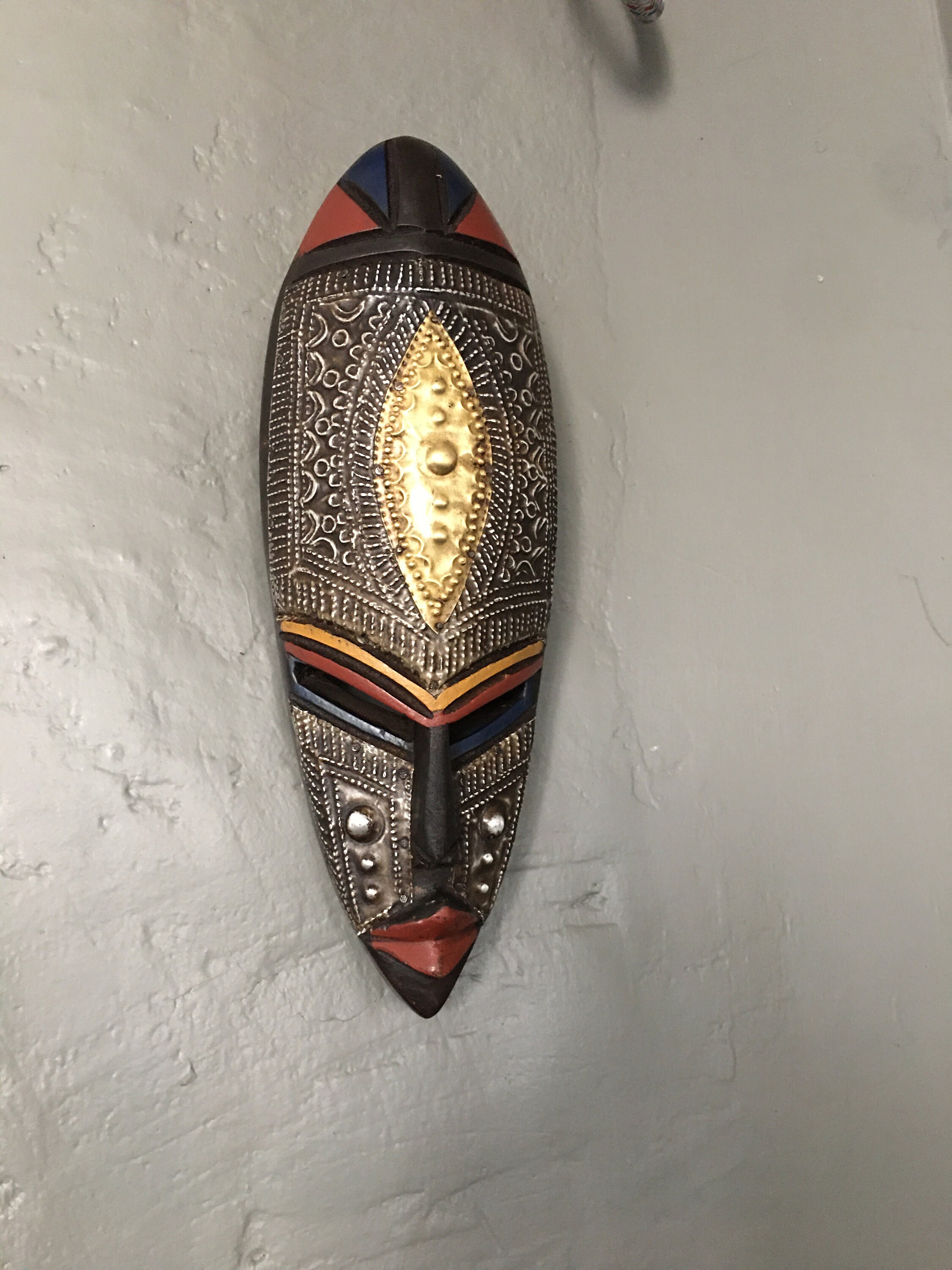 African Wooden Mask for Wall, Wall Hanging Wooden Mask, Wall Decor Mask ...