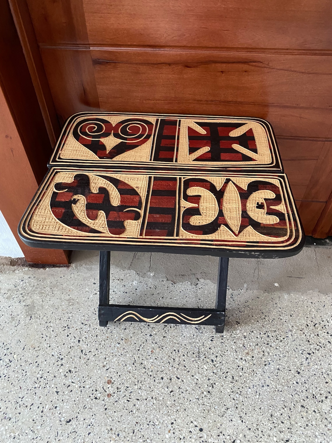 African Wooden Tables, Adinkra Tables, Wooden Coffee Table, Home Decor ...