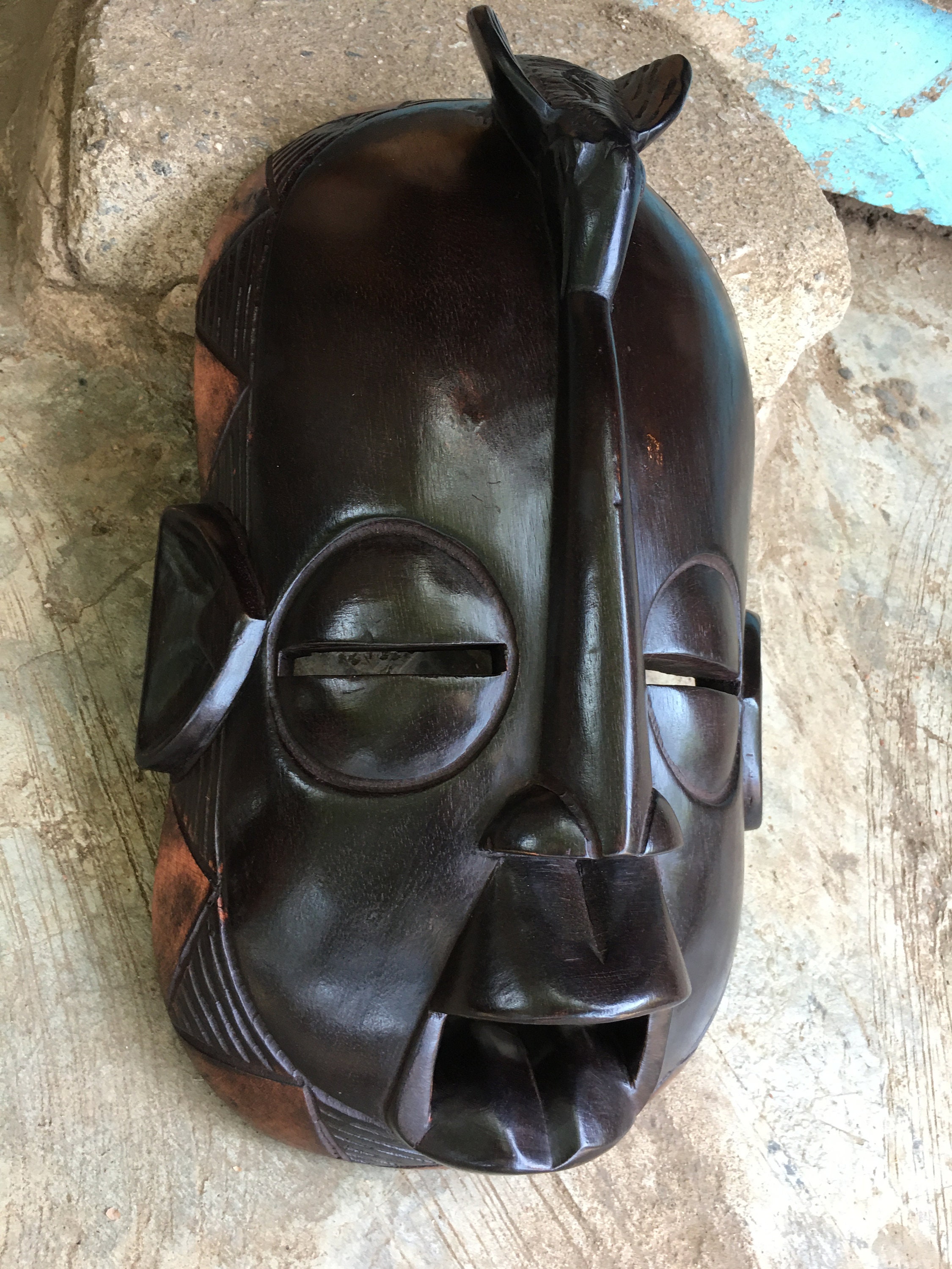 African Wooden Mask Home Decor Wall Hanging Wooden Mask - Etsy