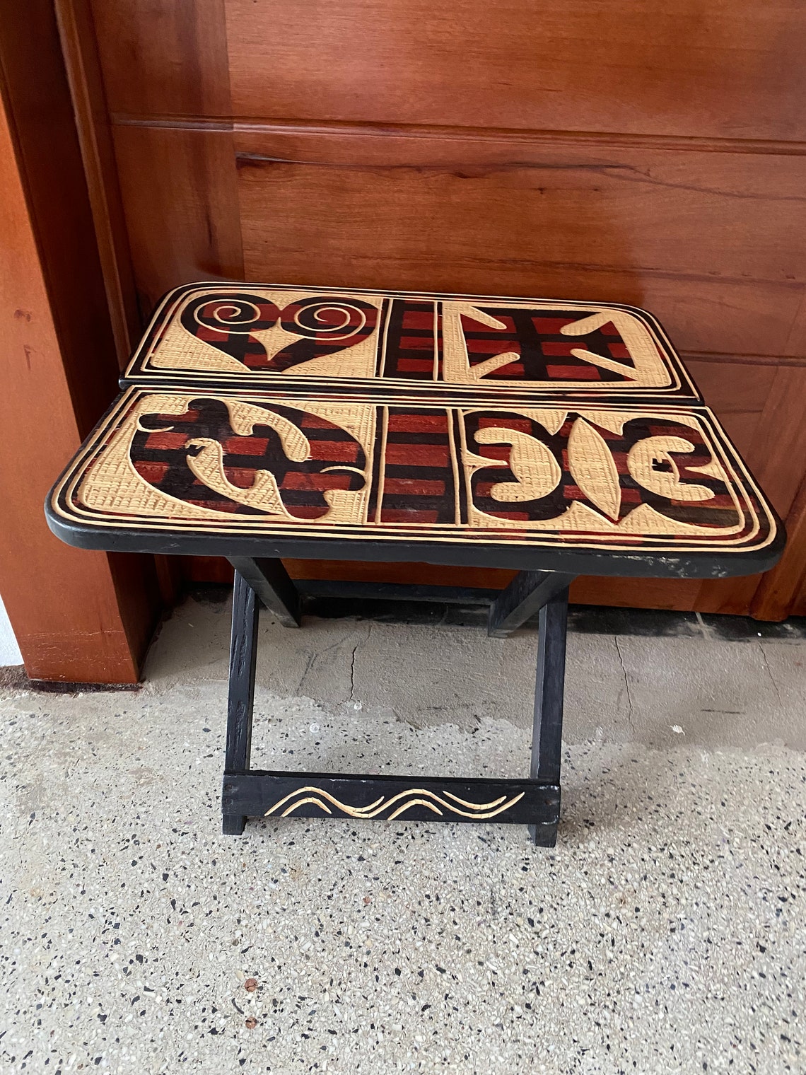 African Wooden Tables, Adinkra Tables, Wooden Coffee Table, Home Decor ...