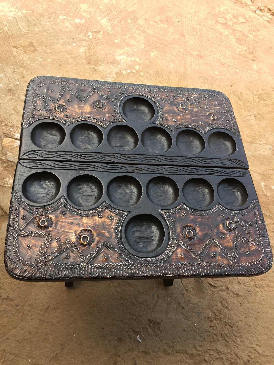Mancala Board Game, Table Mancala, Oware Board Game, Ghana Mancala ...