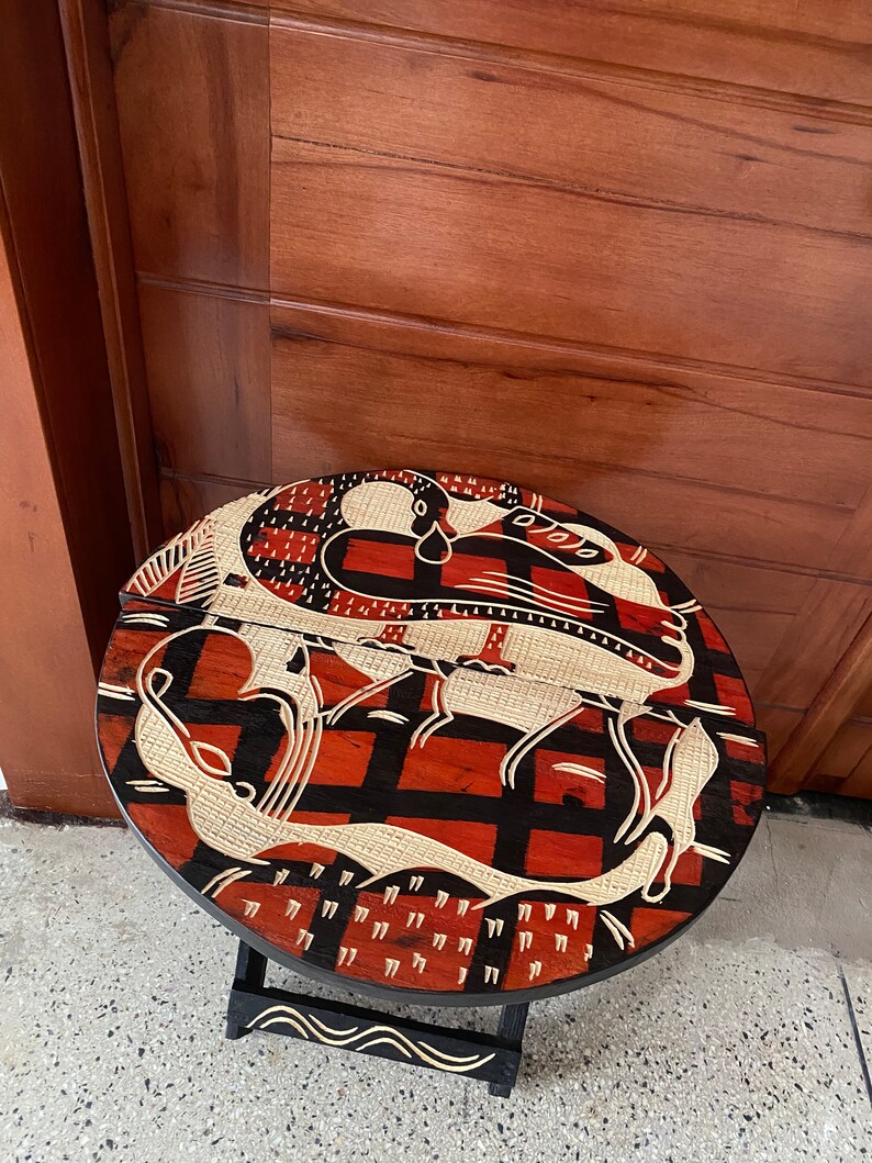 African Wooden Table, Traditional Coffee Table, Hand Carved Wooden ...