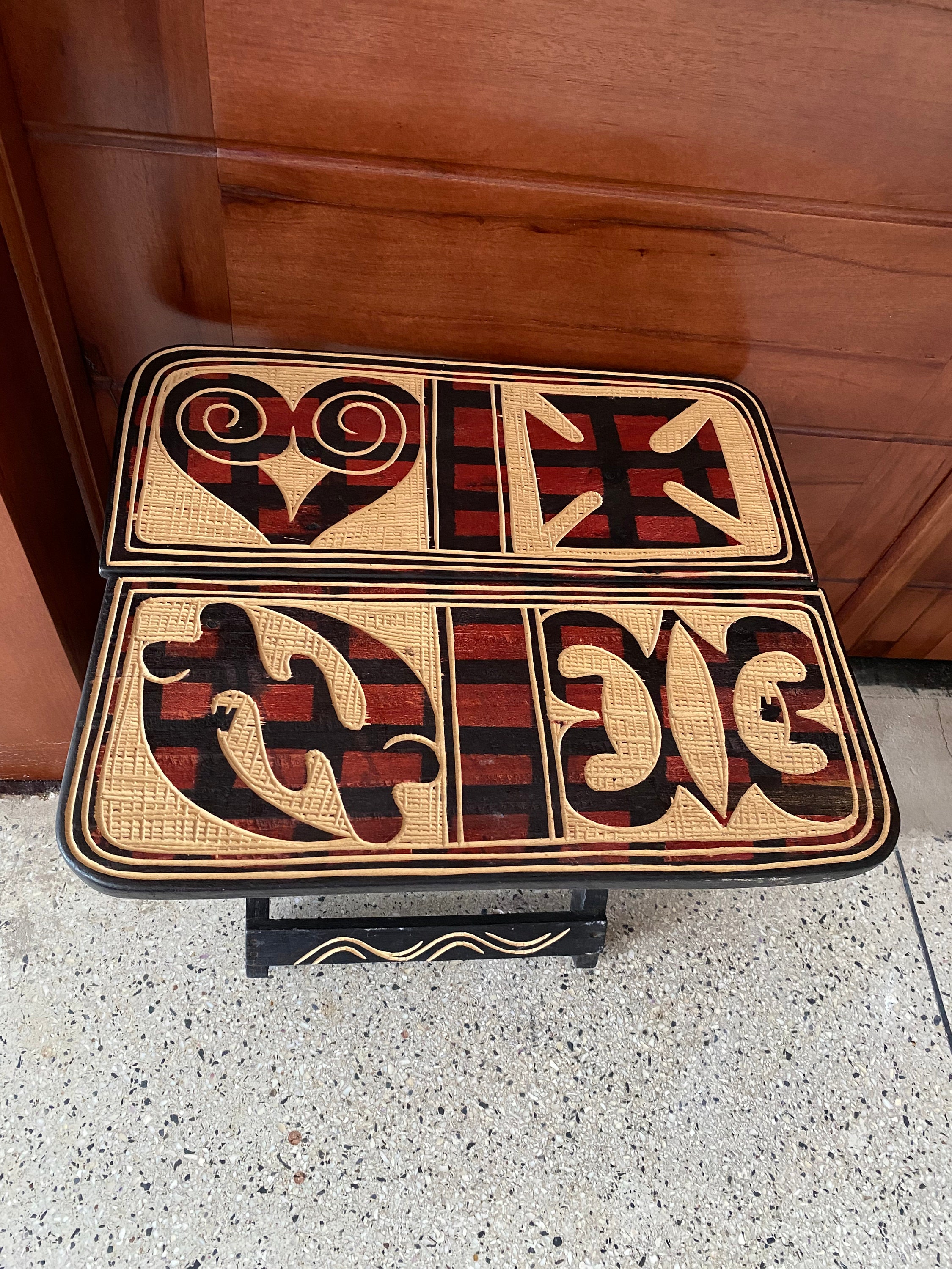 African Wooden Tables, Adinkra Tables, Wooden Coffee Table, Home Decor ...