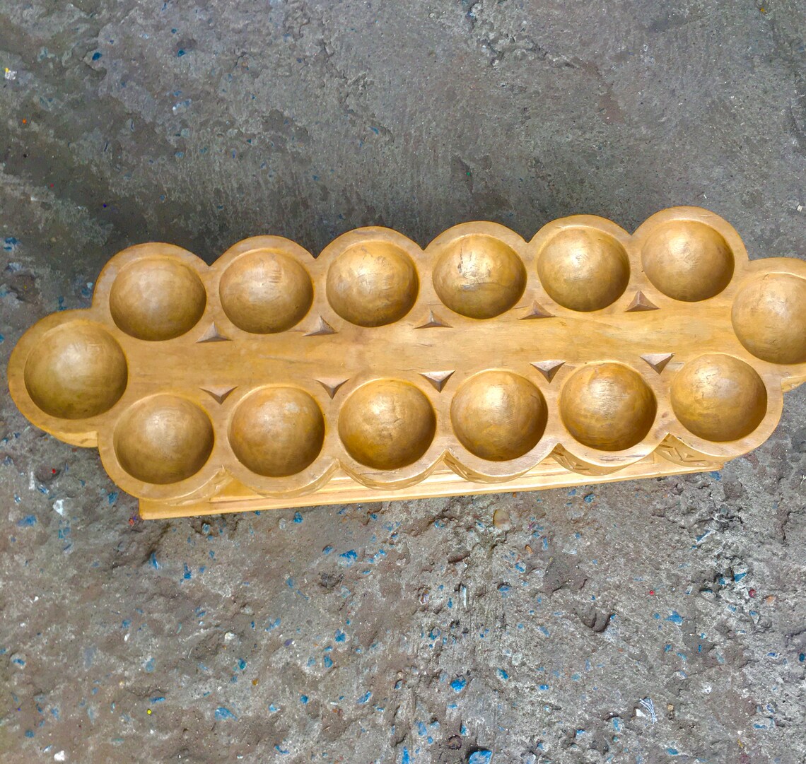 Stool Mancala Board Game, African Mancala Board Game, Adinkra Symbol ...
