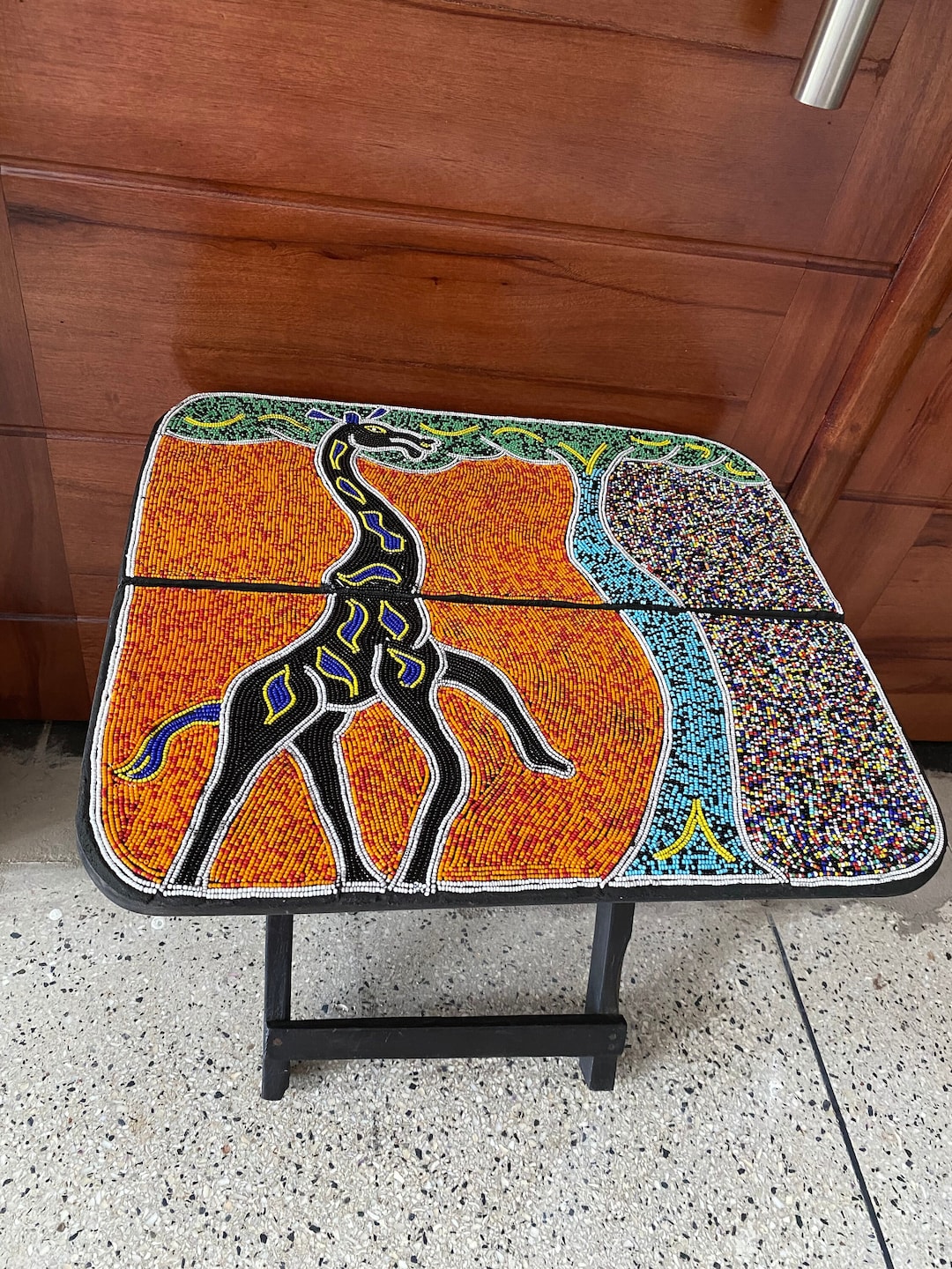 Giraffe Beaded African Coffee Table, Home Decor Tables , African Tables ...