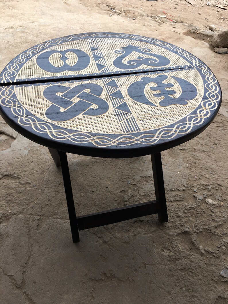 African Vintage Coffee Table African Foldable Table - Etsy