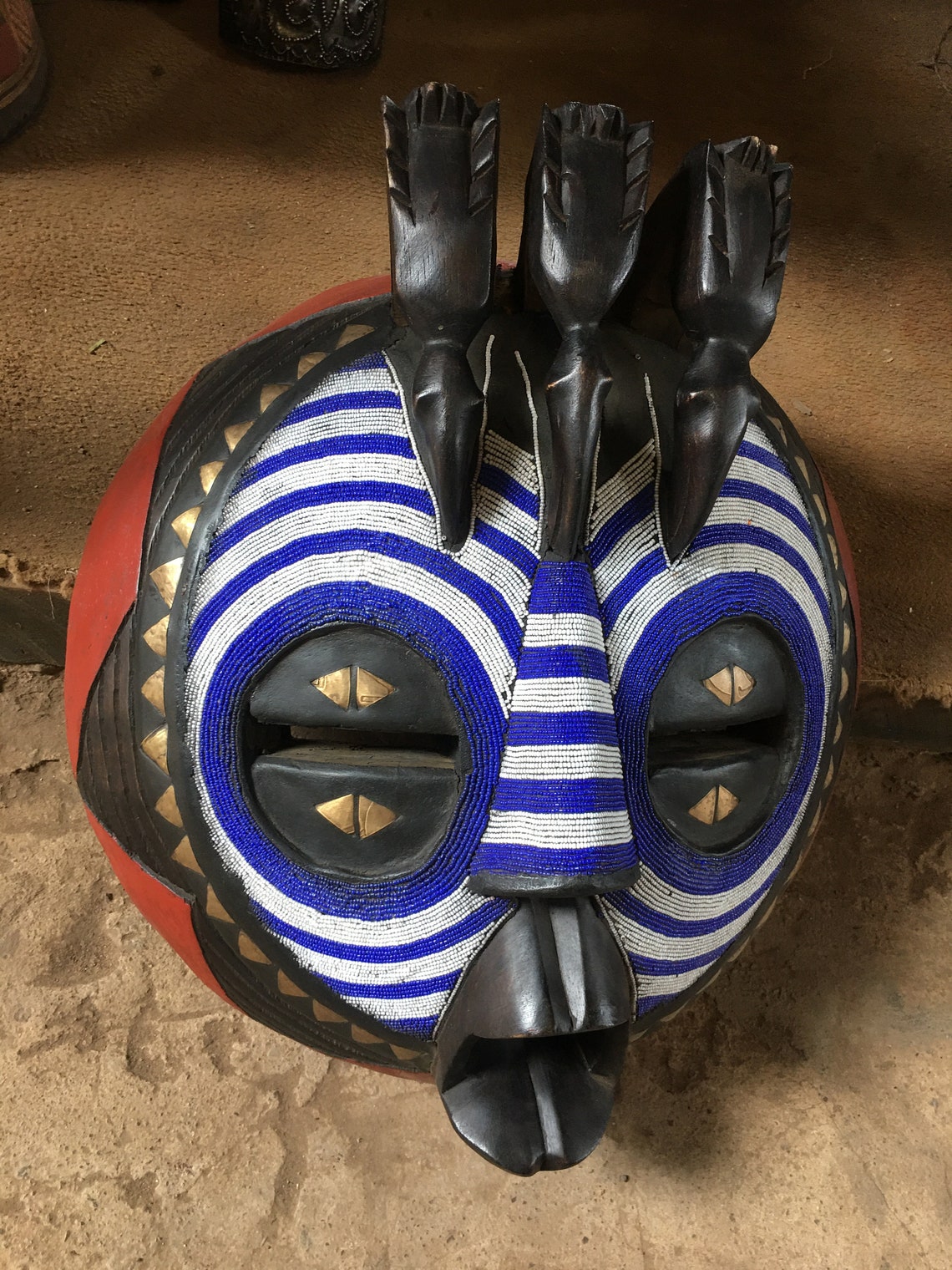 African Wooden Mask for Wall Home Decor African Mask Office | Etsy