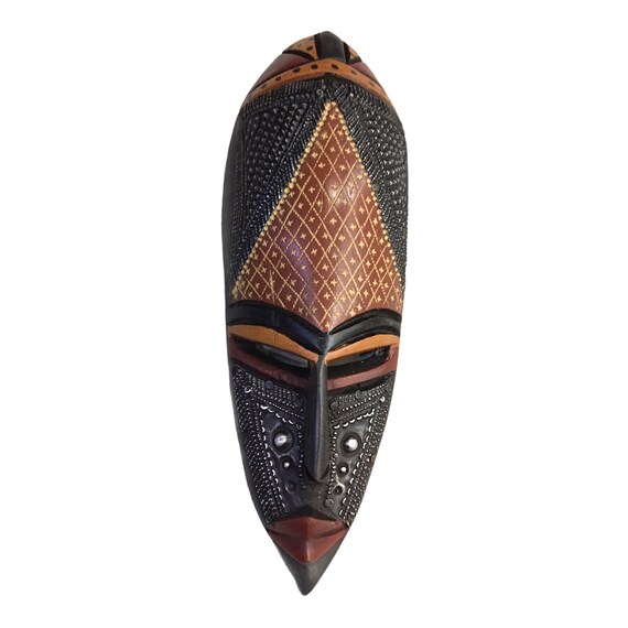 Mask for wall African Wood Mask Wall Hanging Mask African | Etsy