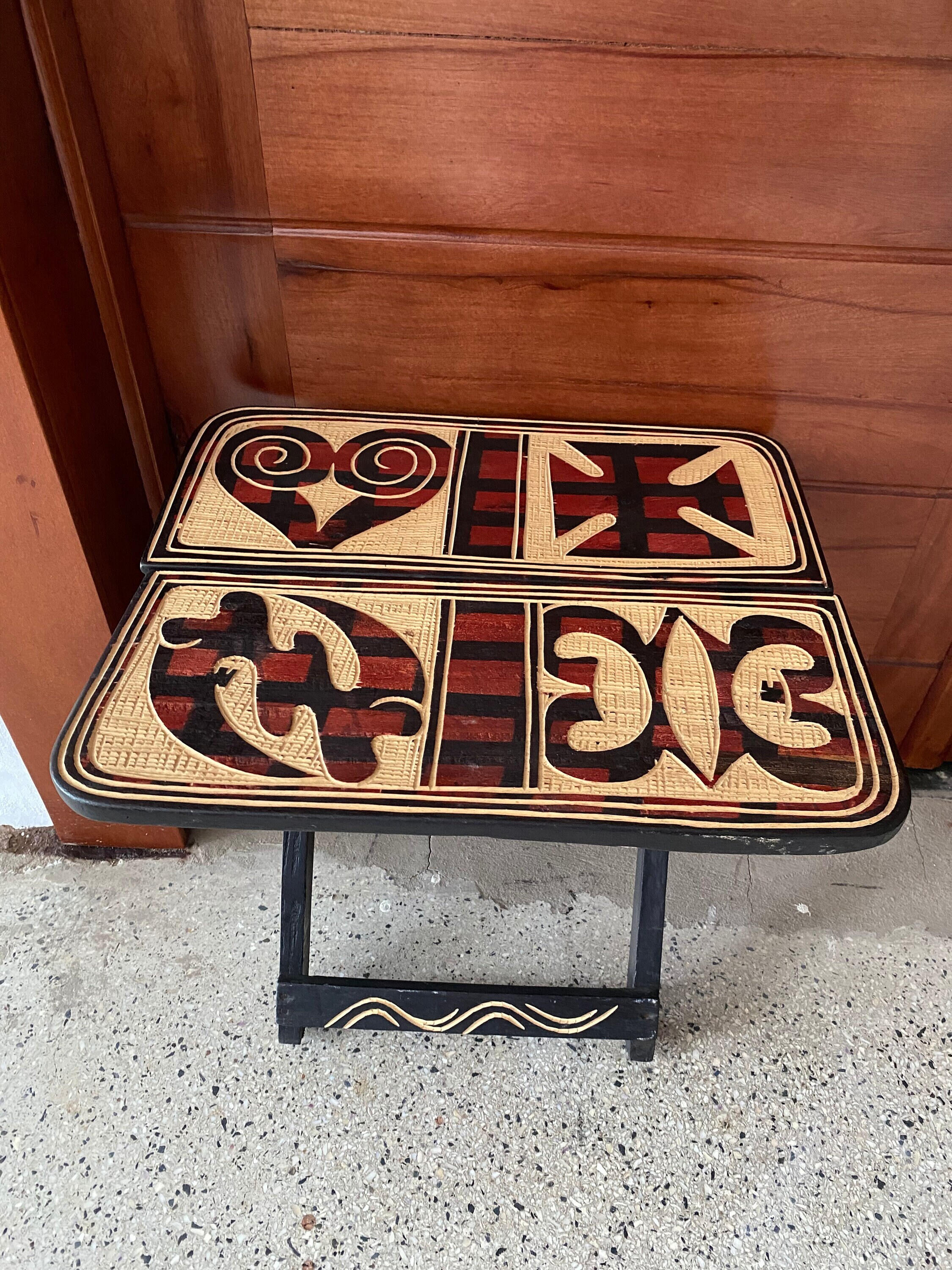 African Wooden Tables, Adinkra Tables, Wooden Coffee Table, Home Decor ...